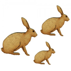 Hare wood shape style 4 for altered art and craft projects